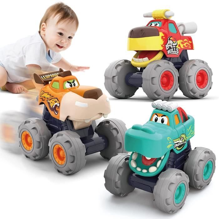 Jouets pour garçons de 1 an, lot de 3 camions Monster pour tout-petits ...