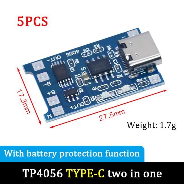 Circuits intégrés,TP4056 Type-C--Module De Chargeur De Batterie Au ...