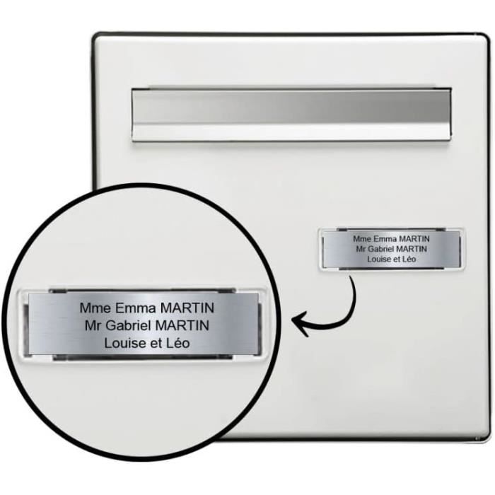 Étiquette Nom Personnalisable Pour Boîte Aux Lettres · Gravure ...