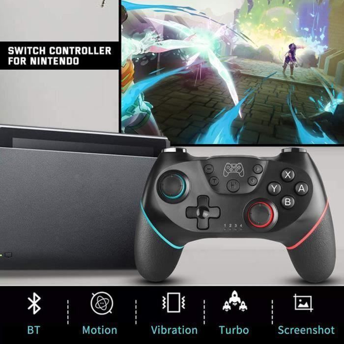 Manette sans fil pour Nintendo Switch, Bluetooth Manette Switch Pro ...