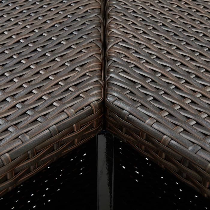 VidaXL Table d'angle de bar Marron 100x50x105 cm Résine tressée ...