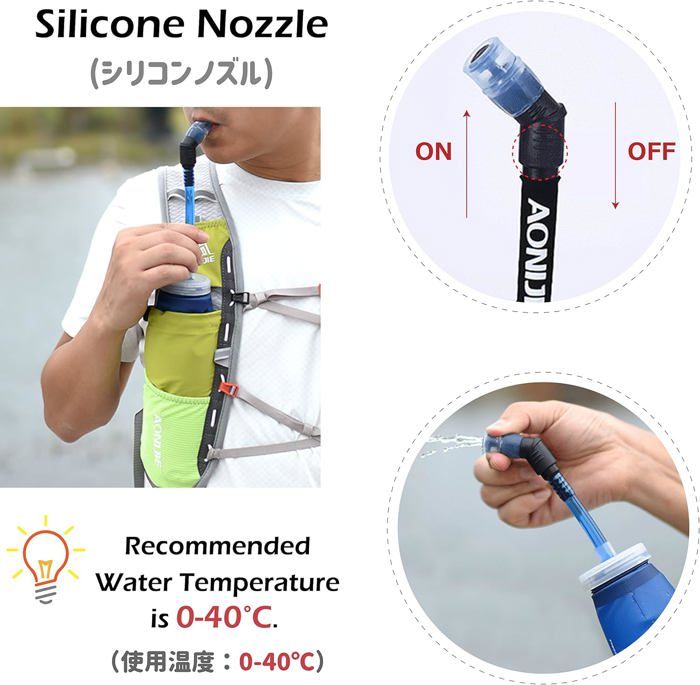 Gourde Souple Flasque Running Gourde Sport Pliable Poche Hydratation ...