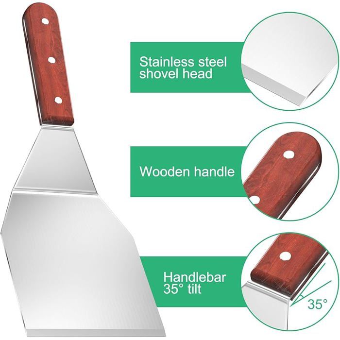 Kitchen Spatula Pizza Coated Stainless Steel Kitchen Utensils Extra ...
