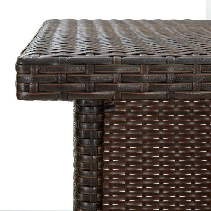 VidaXL Table d'angle de bar Marron 100x50x105 cm Résine tressée ...