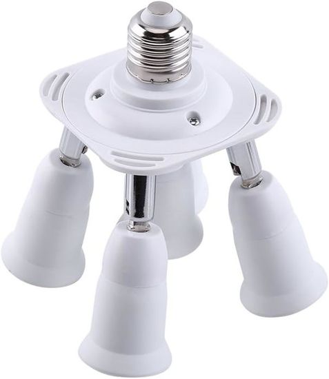5 en 1 E27 Adaptateur pour Séparateur de Prises Socket Adaptateur ...
