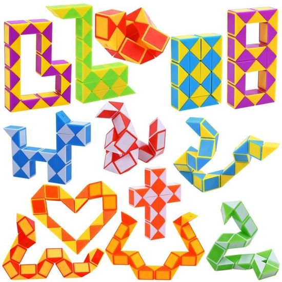 13 pièces Serpent Magique Magic Snakes Puzzle Cube Mini Twist Puzzle ...