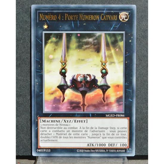 Carte YU-GI-OH MGED-FR086 Numéro 4 : Porte Numeron Catvari 2ED NEUF FR ...