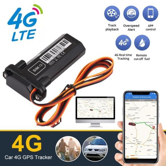Traceur GPS 4G-étanche antivol-Alarme de coupure de courant-pour voitures, motos, scooters ...