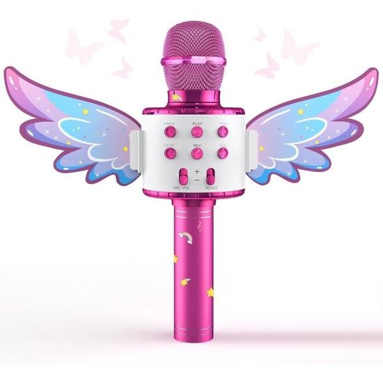 Micro Karaoke Enfant, Microphone Sans Fil Karaoké, Microphone Bluetooth Pour Enfants Fille ...