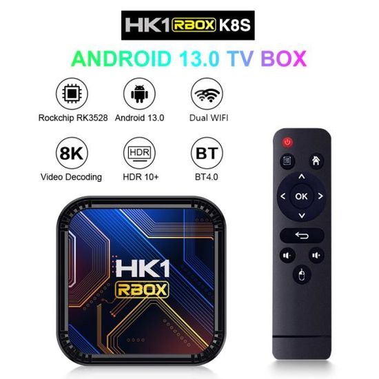 Android 13 TV Box, HK1 Smart Box 4GB RAM 32 GB ROM 8K / 3D / H.265 100M ...
