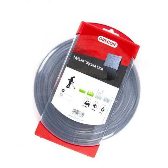 Fil nylon Oregon Nylium 4 mm x 22 m. Carré. Blister. Fil ...