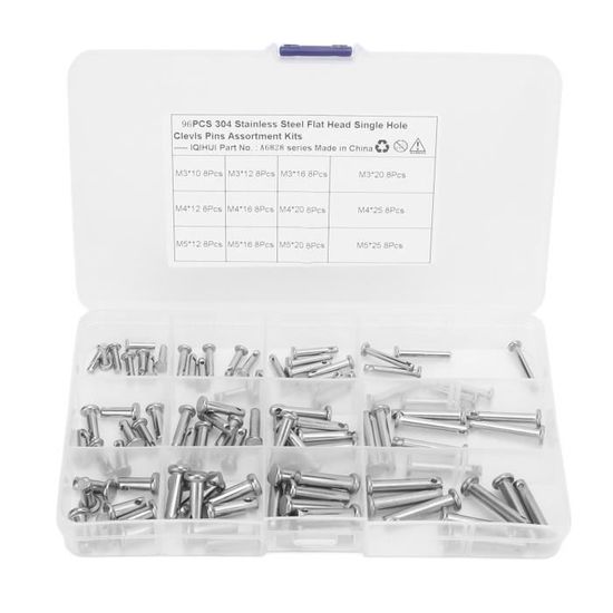 Mothinessto Kit d'assortiment de goupille de chape Goupille de Chape ...