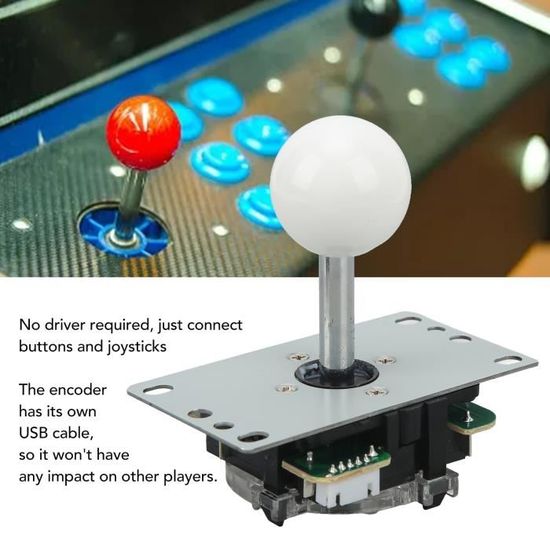 Joysticks de contrôleur DIY USB Controller Computer Rocker Oval Ball Joysticks avec Puce de ...