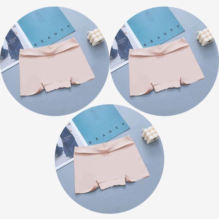 Boxers sans couture pour femmes,3 pièces,Lingerie confortable,short en ...