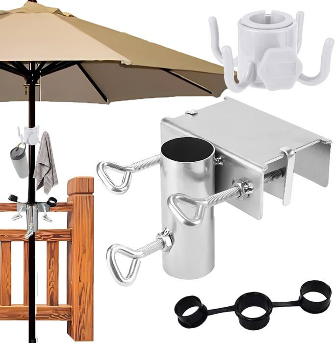 Fixation de Parasol pour Table, Support de Parasol en Métal pour Balcon ...