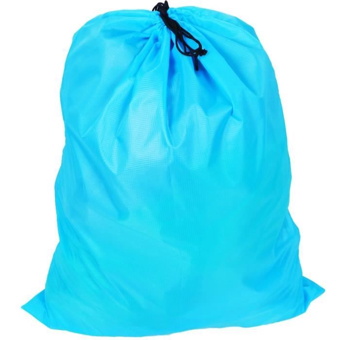 Blue - Sac à linge extra large noir et bleu avec ficelle de proximité ...