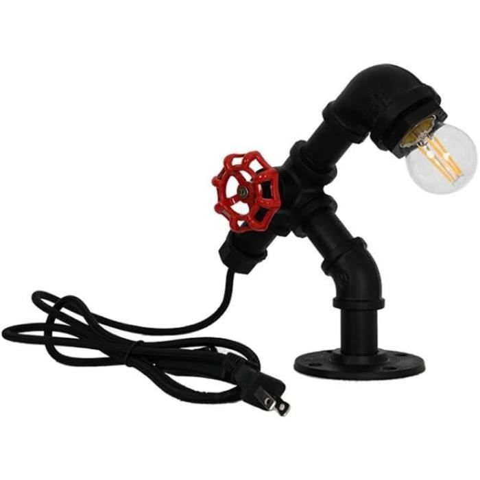 Simple Rétro Style Industriel En Fer Forgé Tuyau De Bureau Lampe De ...