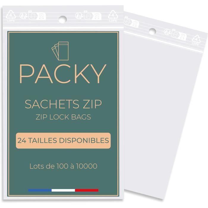 Sachets Zip - Sachet Plastique Transparent - 24 Tailles Disponibles ...