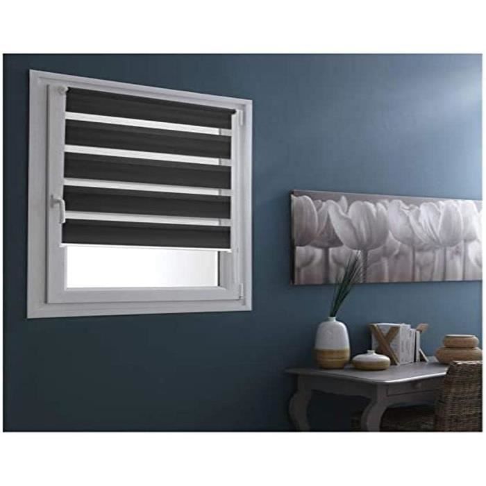 Madecostore Double Store Enrouleur Jour Nuit - Gris - L55 x H100cm ...