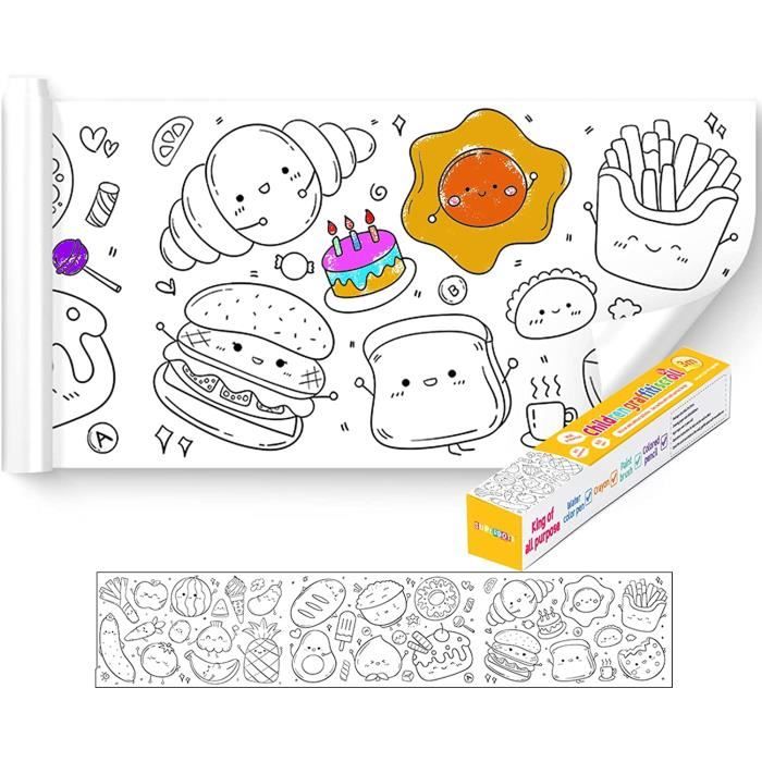 Rouleau de Coloriage pour Enfants,Rouleau de Papier à Dessin Collant ...