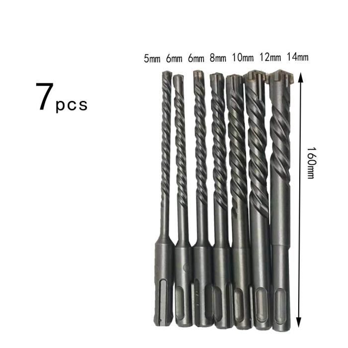 Foret-meche,Kit de forets pour maçon électrique,1 jeu de 4 pointes ...