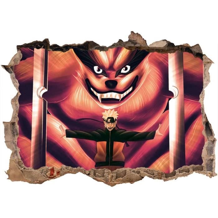 3D Sticker Mural Naruto Japonais De Bande Dessine Voiture Kurama ...