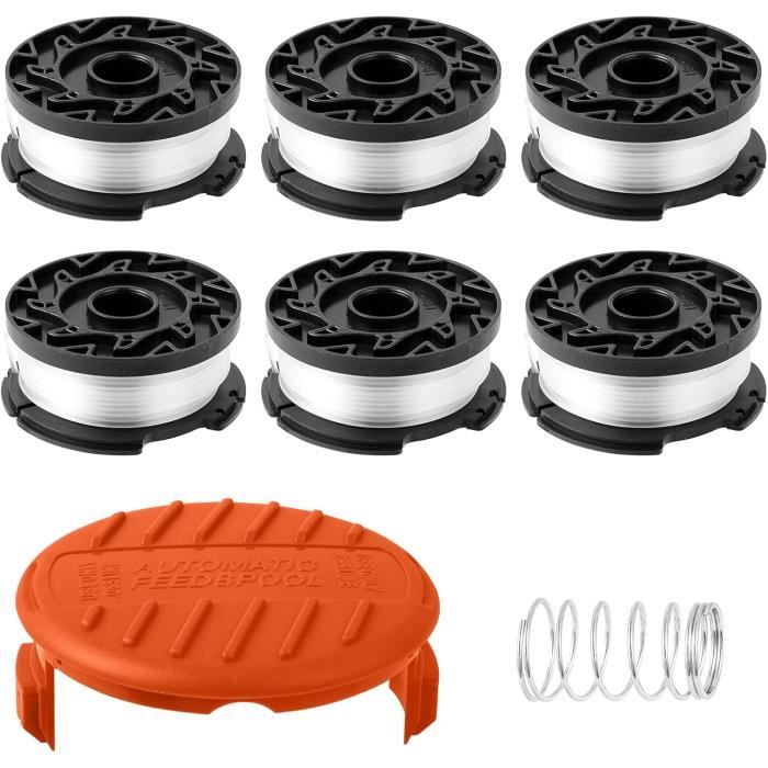 Lot de 8 bobines de fil pour débroussailleuse Black & Decker, compatible avec Af-100 - Bobine de ...