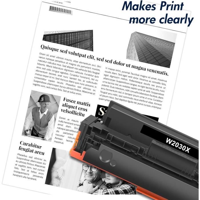 VICTONER Pack de 4 cartouches de toner compatible 415X Avec Puce ...