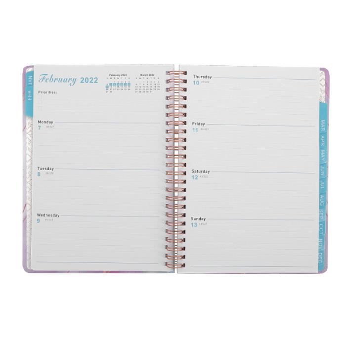 Notebook de planification de bureau 1PC Petit Calendrier 2022 ...