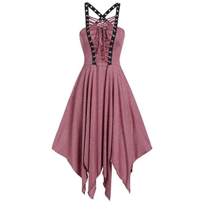 Robe JNPVP burfy gothique punk seeveess swing dress, retro racerback ...