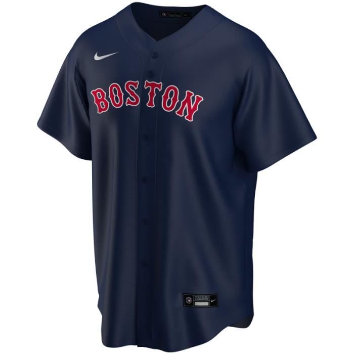 Maillot de Baseball MLB Boston Red Sox Nike Replica Home Bleu marine ...