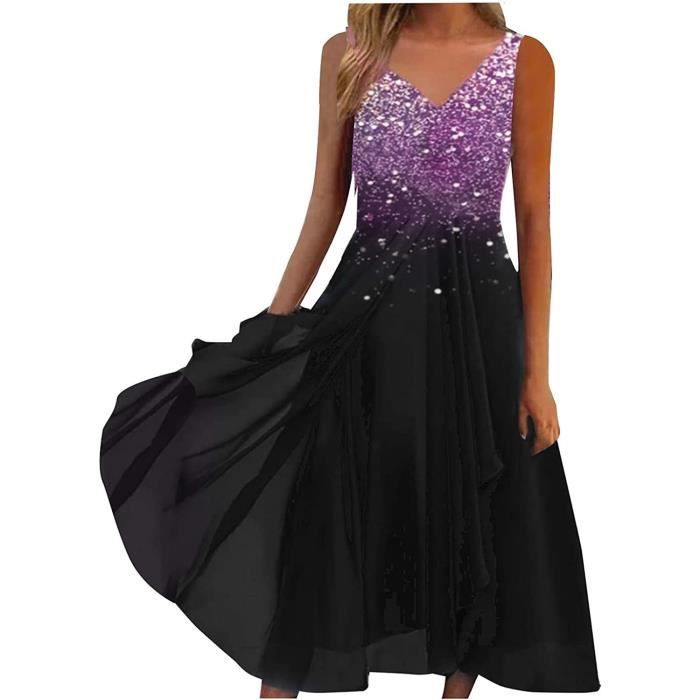 Robe Femme Chic et Élégante - Senois - Mi-Longue - Sans Manches ...