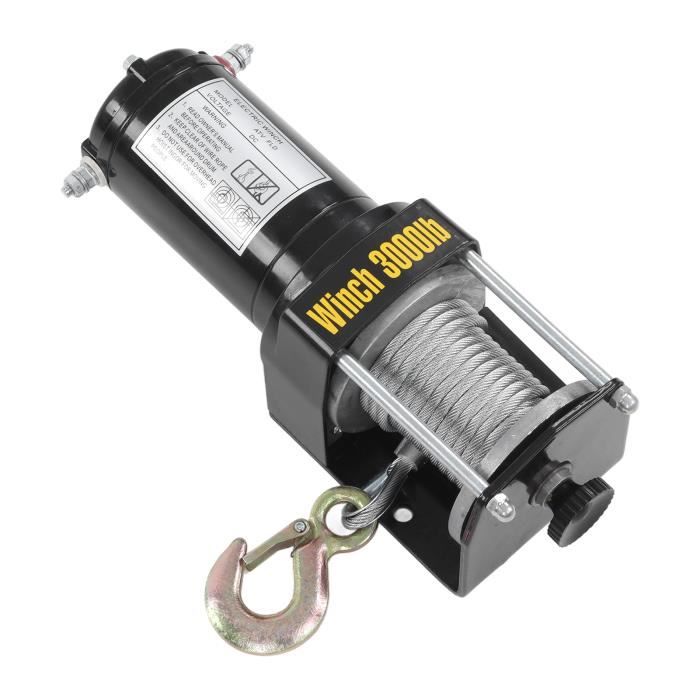 Qiilu Treuil électrique 24V avec télécommande Kit de treuil électrique ...