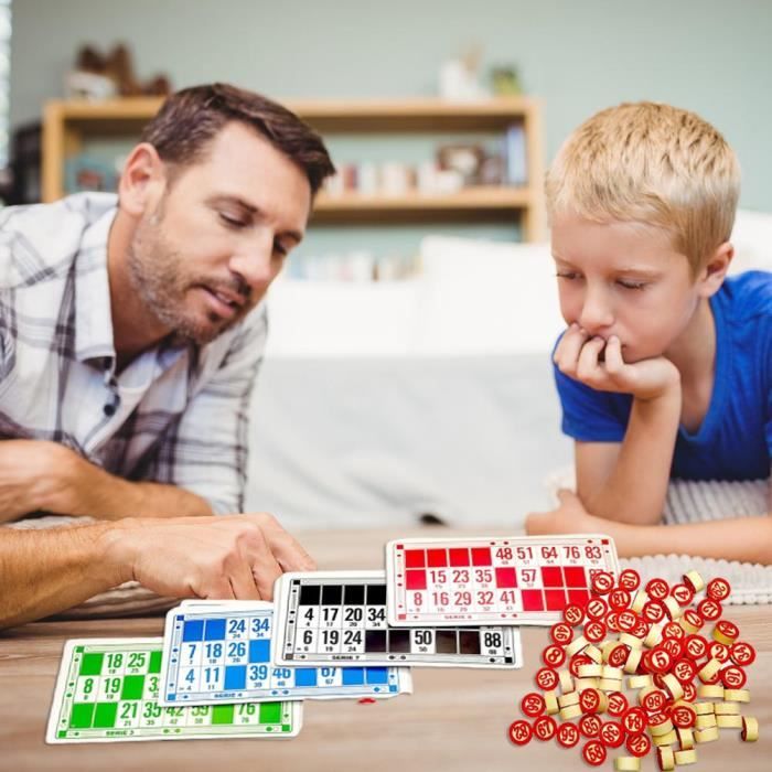 SALUTUYA ensemble de jeux de société de bingo Jeu d'échecs en bois ...