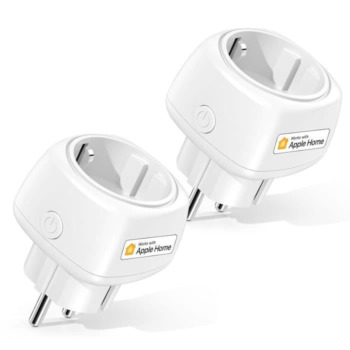 Prise Connectée Mini (Type F), Prise Wifi Compatible Avec Homekit, Siri ...