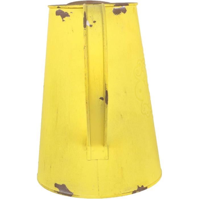 Pot De Lait Vintage Rustique Shabby Chic Vase Pichet en Métal Galvanisé ...