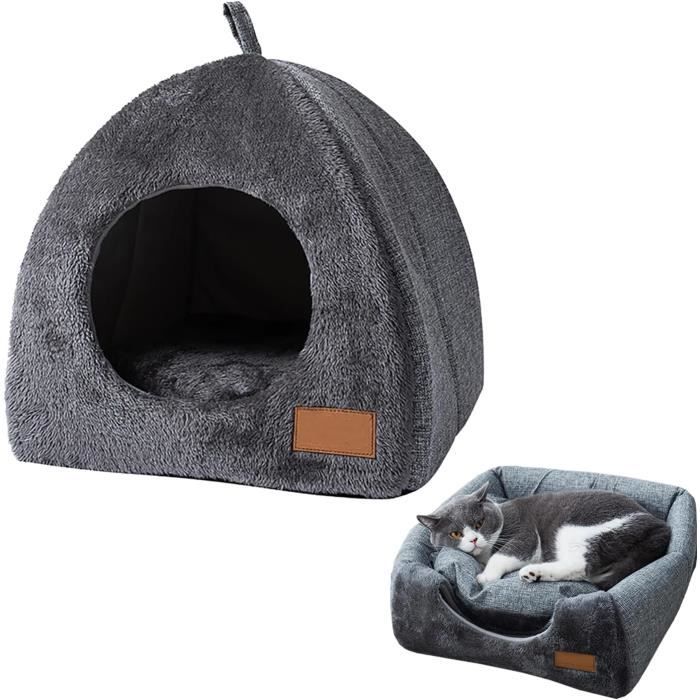 Niche Chat Interieur,Chat Cave,Triangulaire Chat Maison,Lit Pliable et ...
