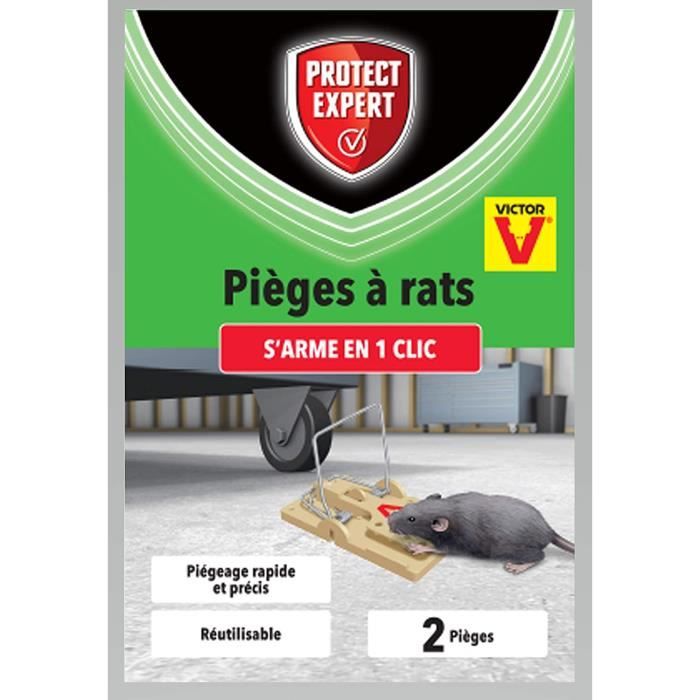 PROTECT EXPERT VICTOR RATAP2 Pièges À Rat - 2 Tapettes Plastiques ...