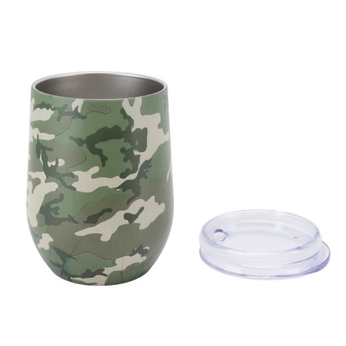 TMISHION gobelet à vin isolé Gobelet à vin floral, verre à vin en acier ...