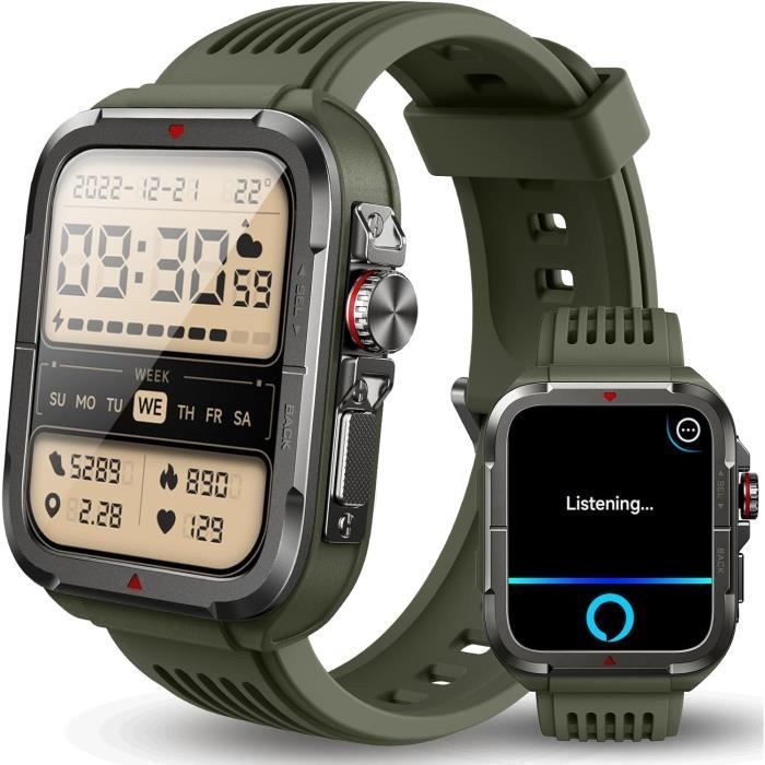 Montre Connectée Homme Avec Alexa Et Appels Bluetooth, 1,8'' Sport ...