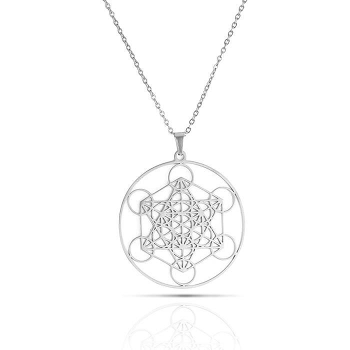 Metatron Collier Cube Pour Homme Et Femme - Archanges Sacrés - Sceau Du ...