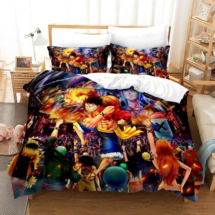 Animé One Piece Luffy Comfy Chopper Zoro Sanji Parure de lit 200*200cm ...