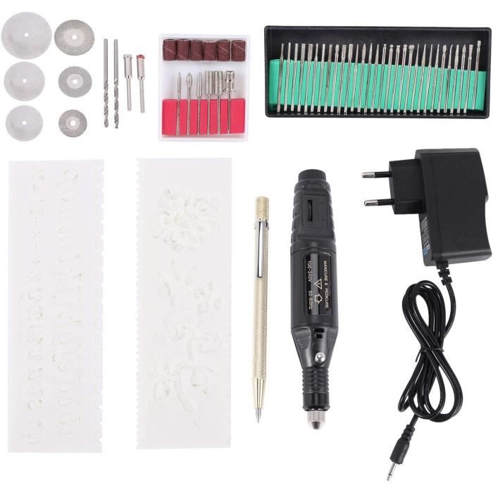 70 Pcs Kit D'Outils de Gravure, Multifonctionnel éLectrique Filaire ...
