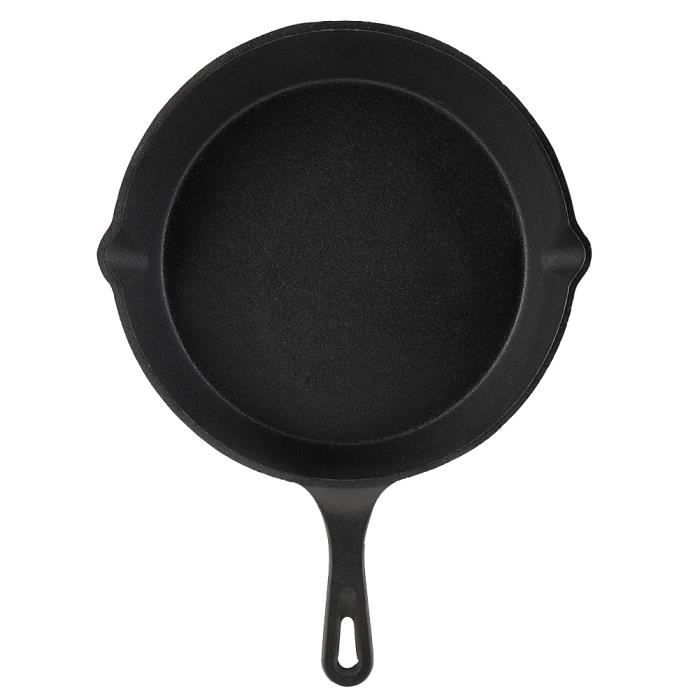 LEH - Poêle à frire en fonte Cuisson en fonte Poêle à frire Aliments ...