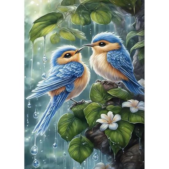 Diamond Painting Oiseaux, 5D Diamond Painting, Broderie Diamant ...