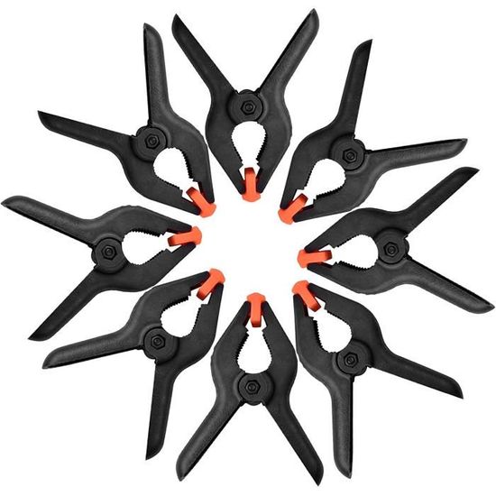 8 Pièces Pince à ressort en nylon,Jeu de Pince à Ressort Plastique à ...