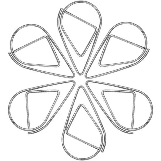 100 pièces Trombone en Métal Argenté Goutte d'eau Trombones Signets ...