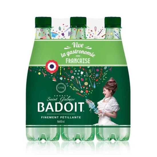 Eau gazeuse 6 x 50 cl Badoit Vert - Cdiscount Au quotidien