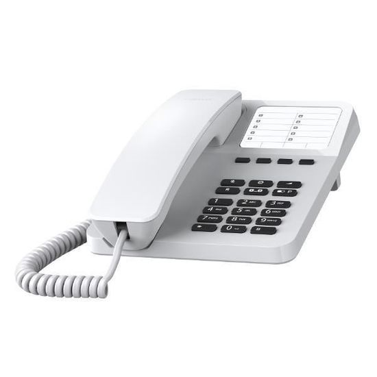 Téléphone fixe - GIGASET - Desk 400 - Blanc - Sans fil - Non mains ...