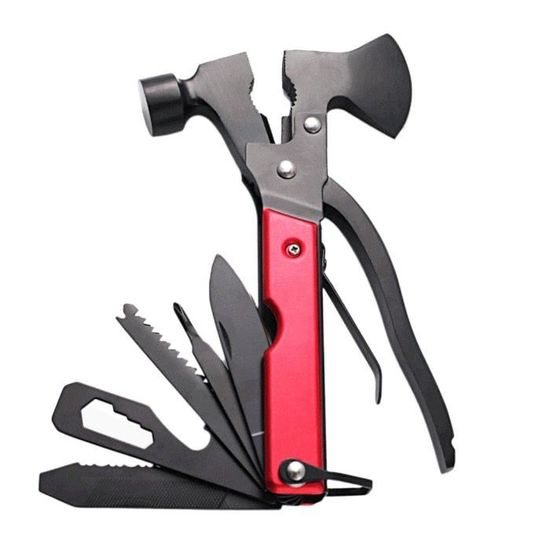 Outil portable multifonction hache marteau rouge - Cdiscount Bricolage